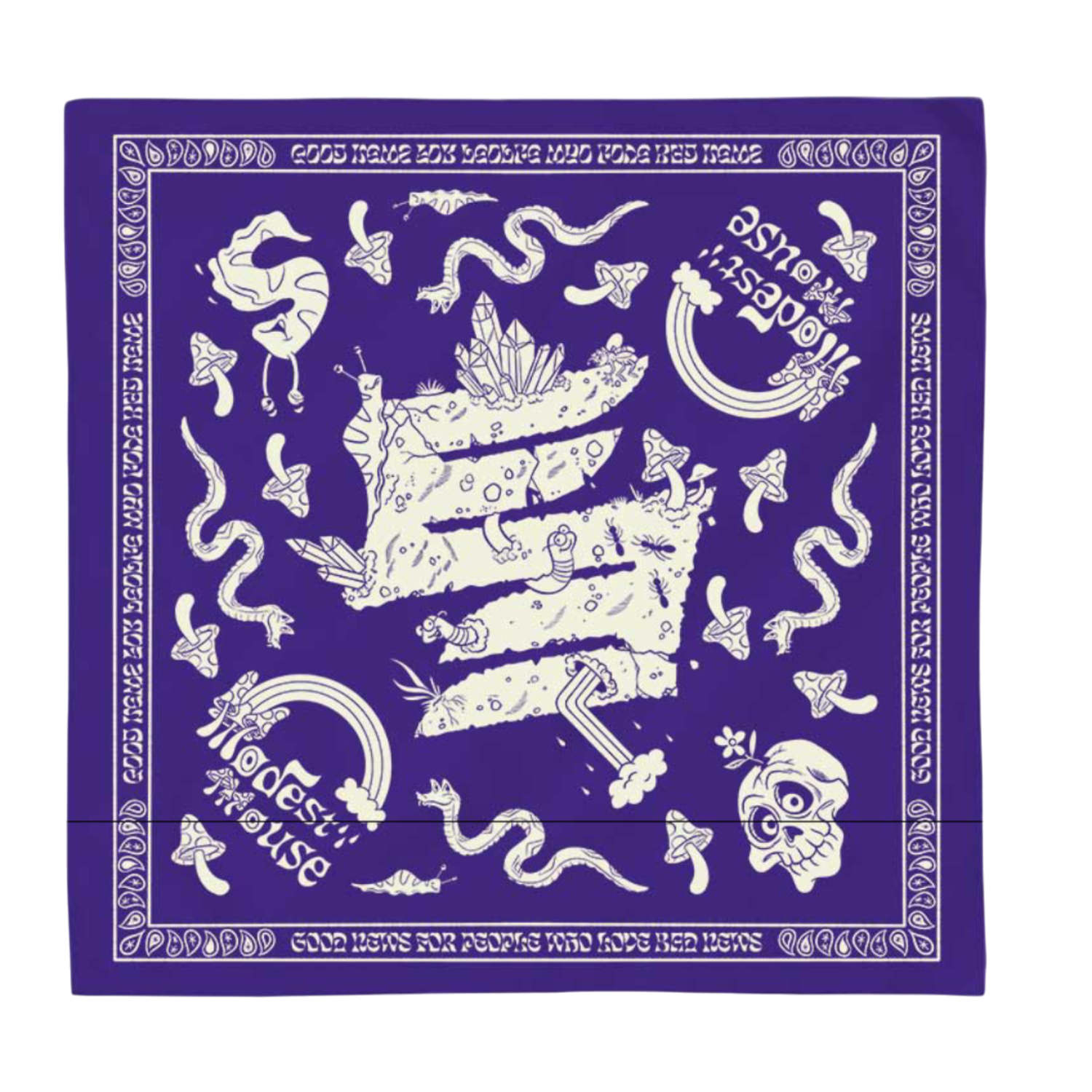 Glow-In-The-Dark Purple Bandana – Modest Mouse
