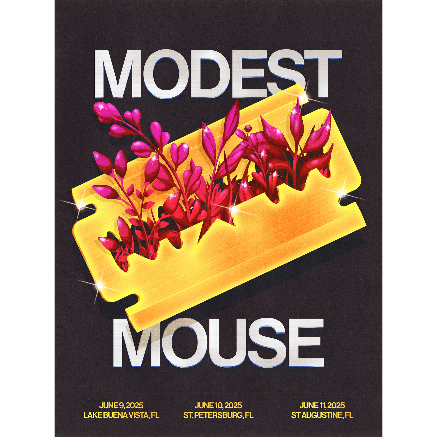 Florida 6/9-6/11/25 Multi-Show Poster – Modest Mouse